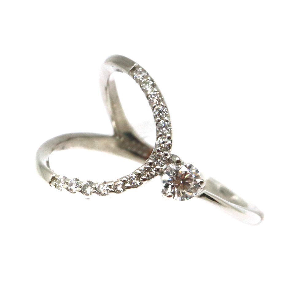 質屋かんてい局オンラインショップ / プラチナ900 Pt900 D0.10/0.09ctリング プラチナ ダイヤモンド 指輪 【中古】