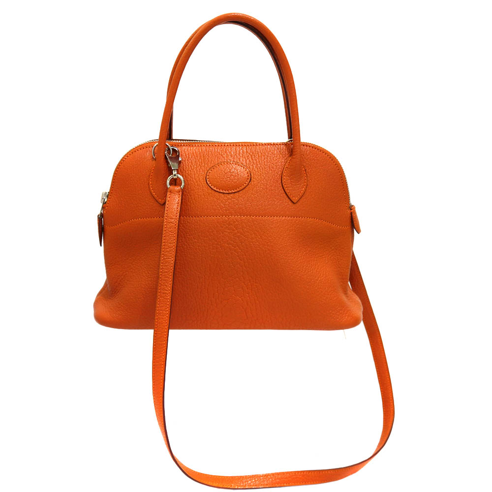 質屋かんてい局オンラインショップ / 茜部店 エルメス Hermes ボリード27 2WAYバッグオレンジ系 J刻印【中古】
