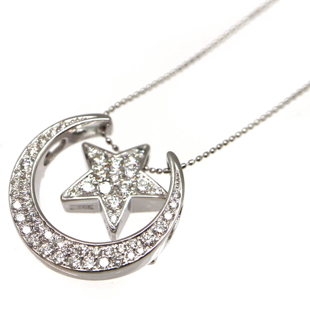 質屋かんてい局オンラインショップ / K18ホワイトゴールド K18WG D0.63/0.60ctネックレス ダイヤモンド ホワイトゴールド 【中古】