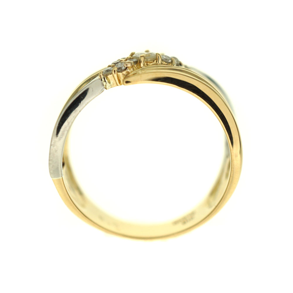 質屋かんてい局オンラインショップ / K18 Pt900 ゴールド プラチナ D0.18ct ダイヤモンド リング【中古】