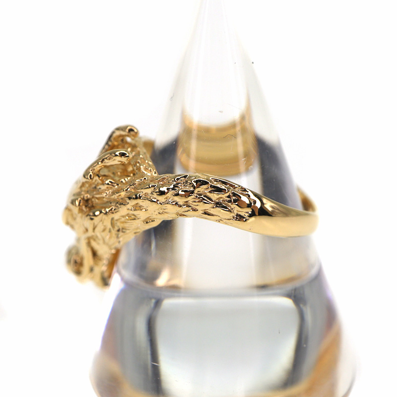 質屋かんてい局オンラインショップ / K18 18金 D0.01ct 指輪 龍 ロック･クリスタル クォーツ リング ジュエリー【中古】