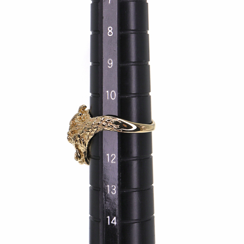 質屋かんてい局オンラインショップ / K18 18金 D0.01ct 指輪 龍 ロック･クリスタル クォーツ リング ジュエリー【中古】