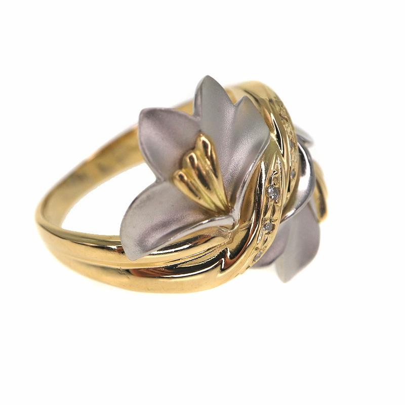 質屋かんてい局オンラインショップ / K18/Pt900 18金 プラチナ D0.03ct 指輪 リング ジュエリー【中古】