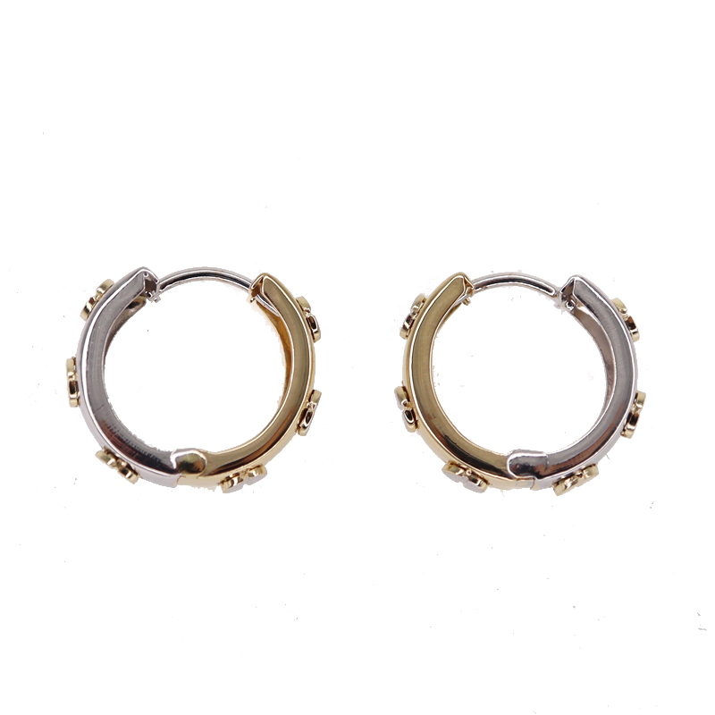 質屋かんてい局オンラインショップ / K18【18金】フープピアス 約3.0g ゴールド系×シルバー系 ジュエリー アクセサリー レディース【中古】USED-7 質屋 かんてい局 小牧店 ...