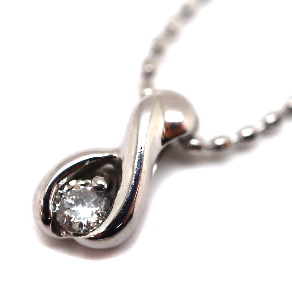 質屋かんてい局オンラインショップ / K18WG 18金ホワイトゴールド D0.05ctネックレス 金 ダイヤモンド ジュエリー 【中古】