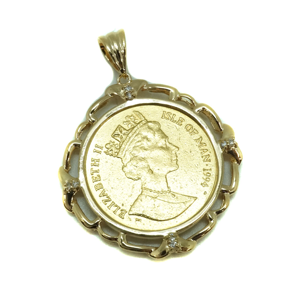 質屋かんてい局オンラインショップ / K18【18金】K24【24金】キャット1/5oz ペンダントトップ ダイヤモンド0.07ct 約9.3g ユニセックスジュエリー 新品仕上げ済【中古 ...